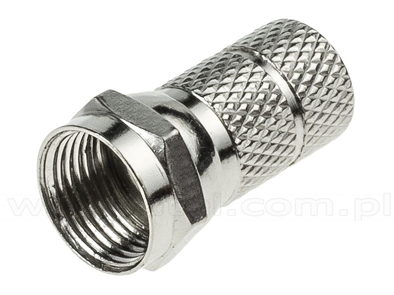 Złącza typu F » Wtyk F nakręcany na przewód RG6, toczony